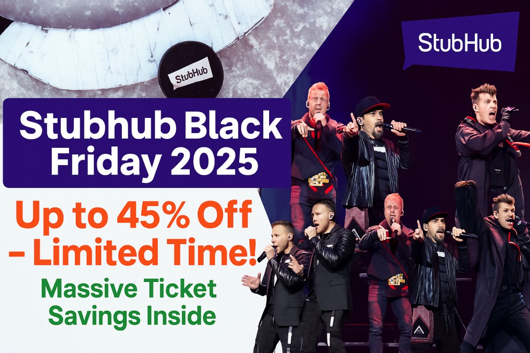 StubHub Black Friday & Cyber Monday 2026 Deals: Upto 45% Off